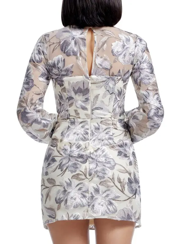 Dress The Population Mila Floral-embroidered Minidress