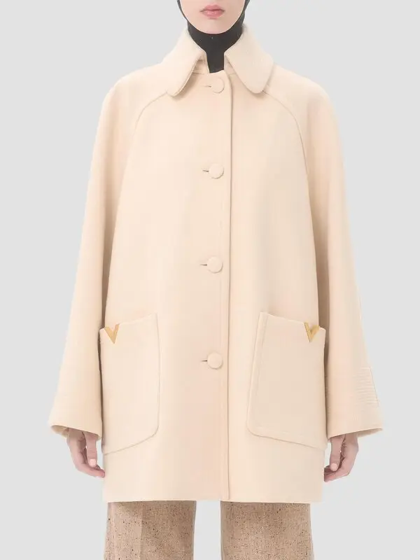 Valentino Garavani Wool Drape Peacoat
