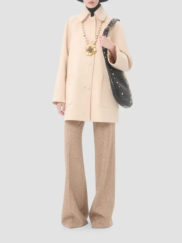 Valentino Garavani Wool Drape Peacoat