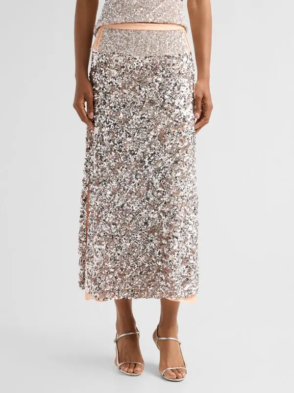 Rabanne Jupe Sequined Midi Skirt