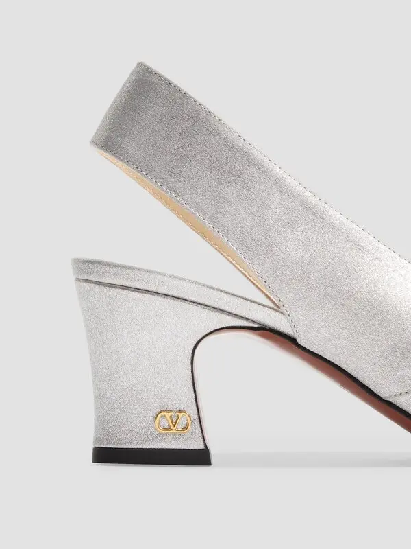 Valentino Garavani Adamantine 60mm Slingback Pumps In Glitter Fabric
