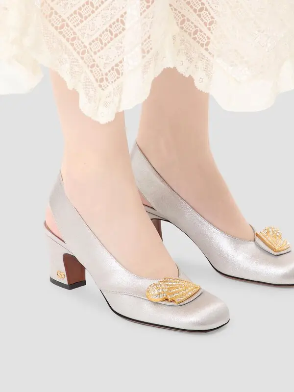 Valentino Garavani Adamantine 60mm Slingback Pumps In Glitter Fabric