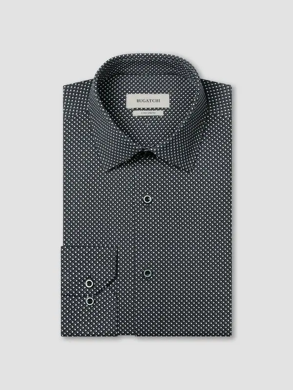 Bugatchi James Geo Diamond Shirt - Black