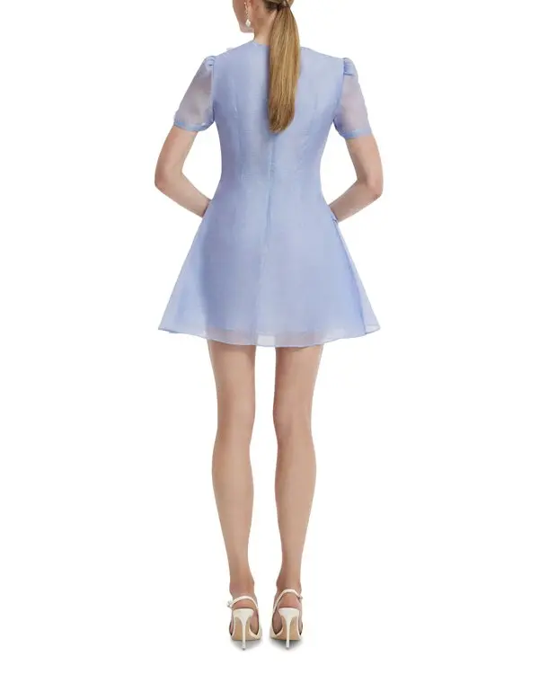 LEO LIN Elyse Petal Linen & Silk Mini Dress