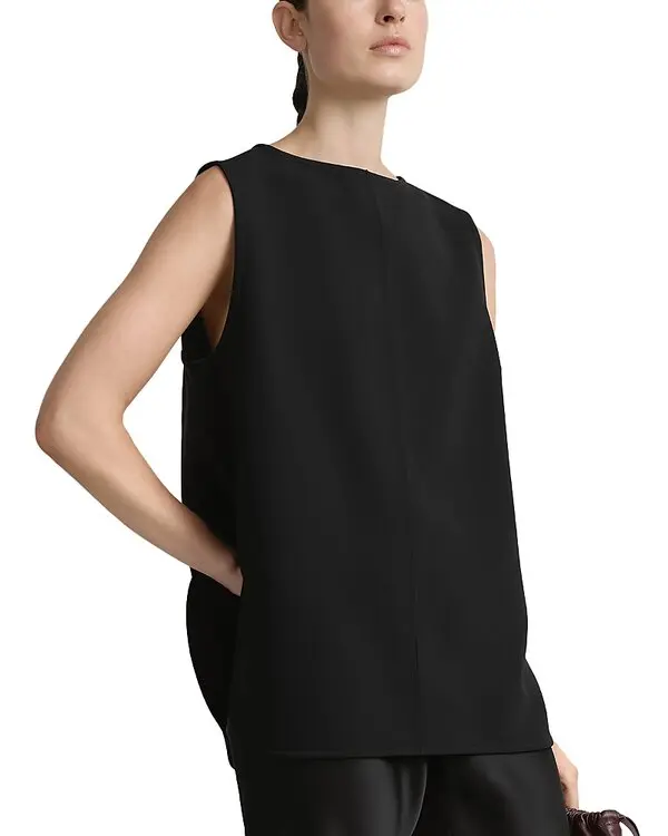 A.emery The Macki Crepe Sleeveless Side Slit Top