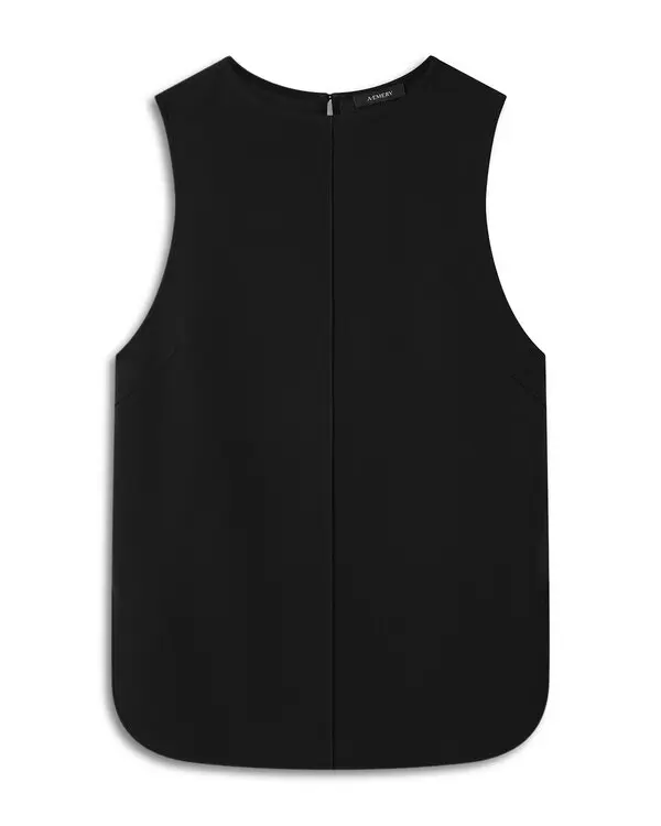 A.emery The Macki Crepe Sleeveless Side Slit Top