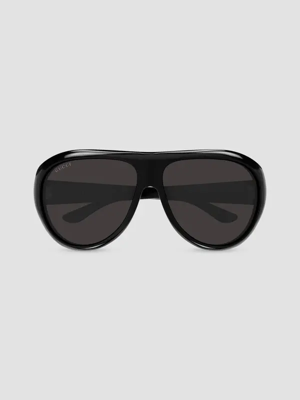 Gucci Lettering 62mm Pilot Sunglasses
