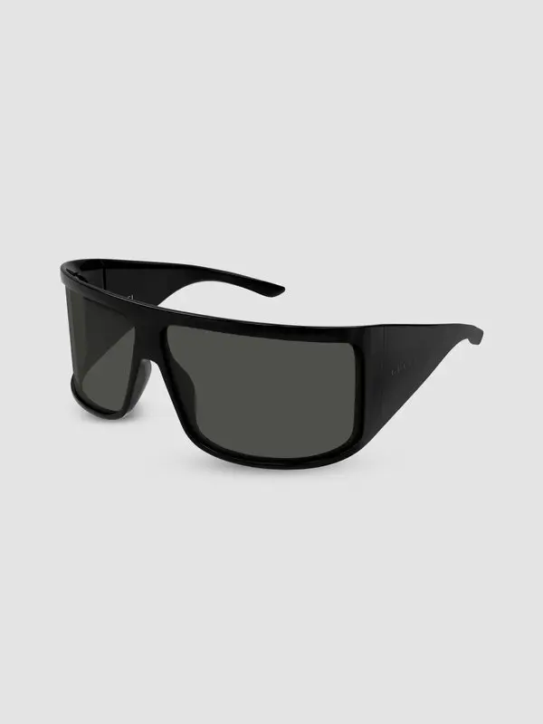 Gucci Lettering Gg2274s Shield Injection Sunglasses - Black