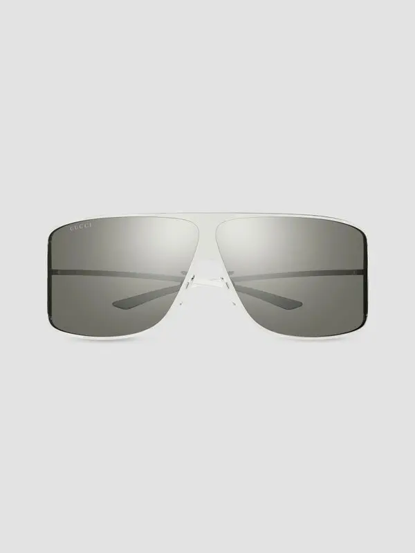 Gucci Lettering Gg2276s Shield Metal Sunglasses