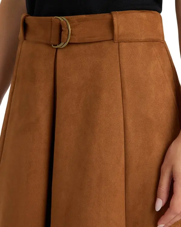 Hunter Belted Midi A Line Skirt - Copper