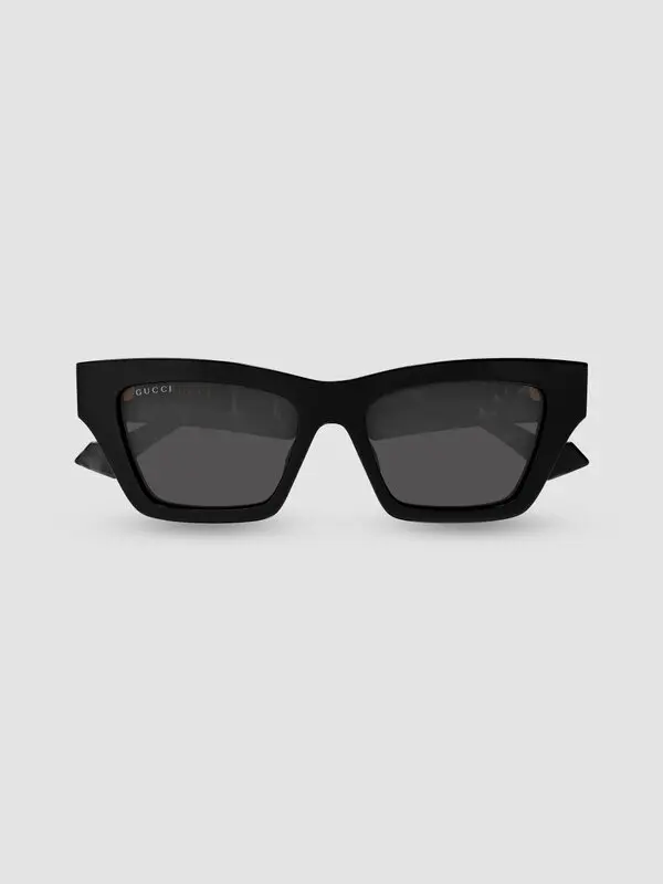 Gucci Double G Gg1753s Cat Eye Acetate Sunglasses - Black