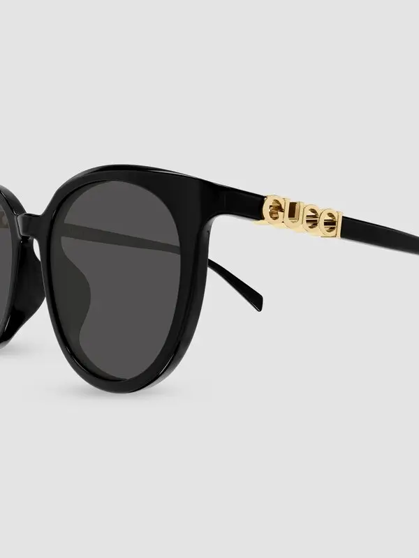 Gucci Signoria 55mm Round Sunglasses - Black