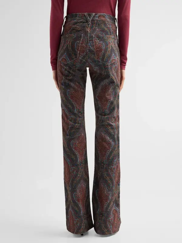 Veronica Beard Beverly Paisley Flare Jeans