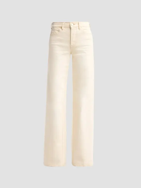 Veronica Beard Taylor Mid-rise Wide-leg Jeans - Ecru
