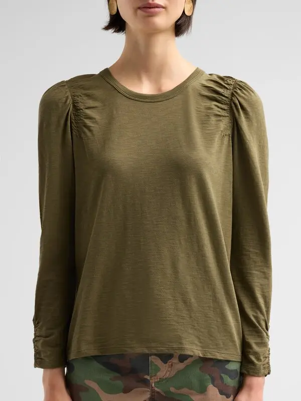 Veronica Beard Bouvet Puff-sleeve Cotton Tee