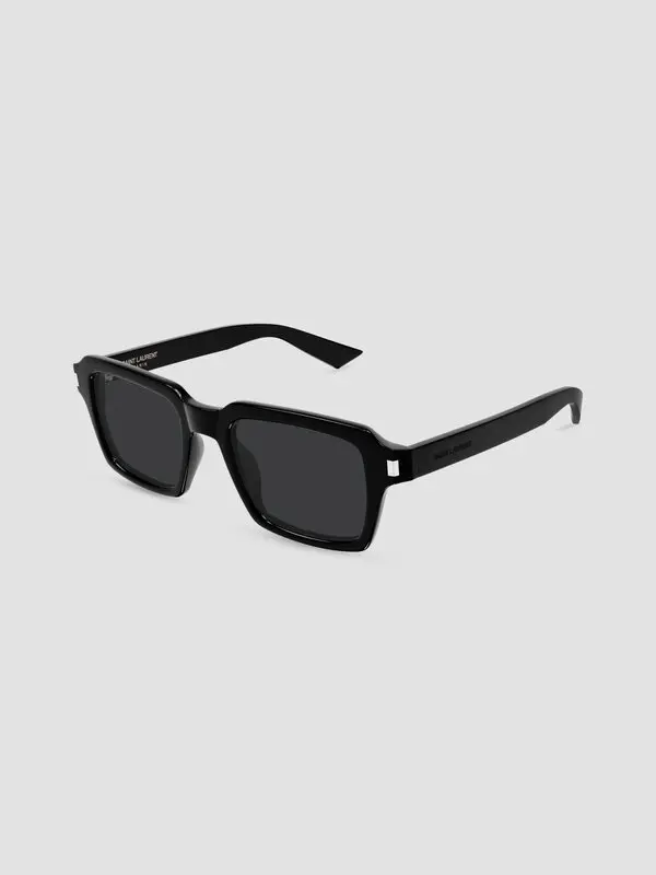 Saint Laurent Squared Acetate Sunglasses - Black