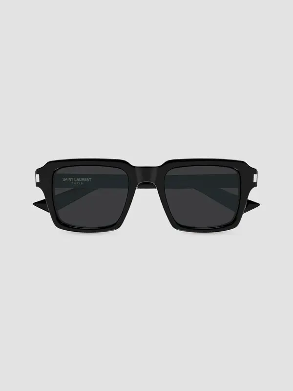 Saint Laurent Squared Acetate Sunglasses - Black