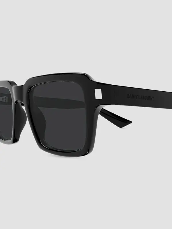 Saint Laurent Squared Acetate Sunglasses - Black