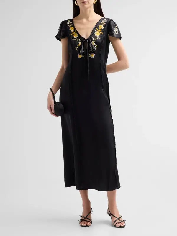 Ciao Lucia Elize Floral Silk Slip Dress