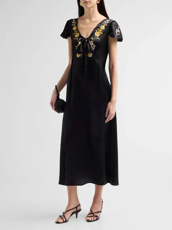 Ciao Lucia Elize Floral Silk Slip Dress