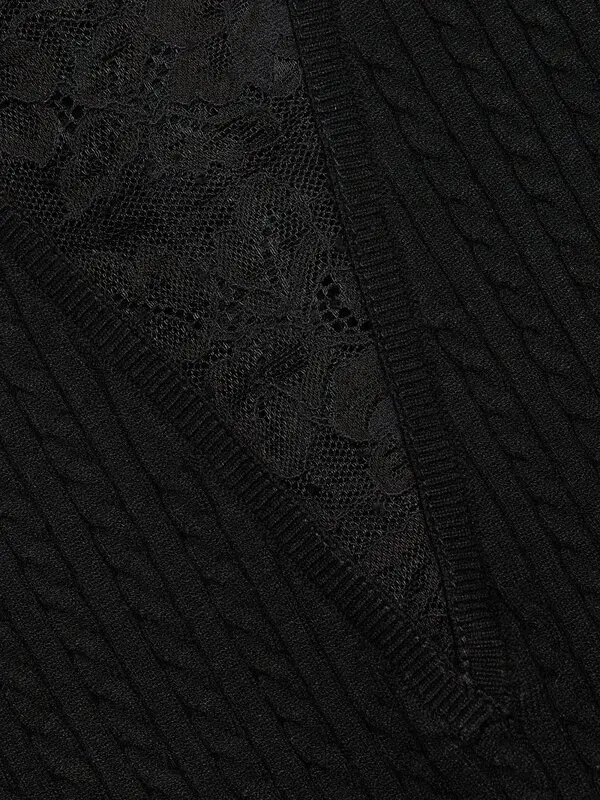 FLEUR DU MAL Quinn Lace-inset Minidress