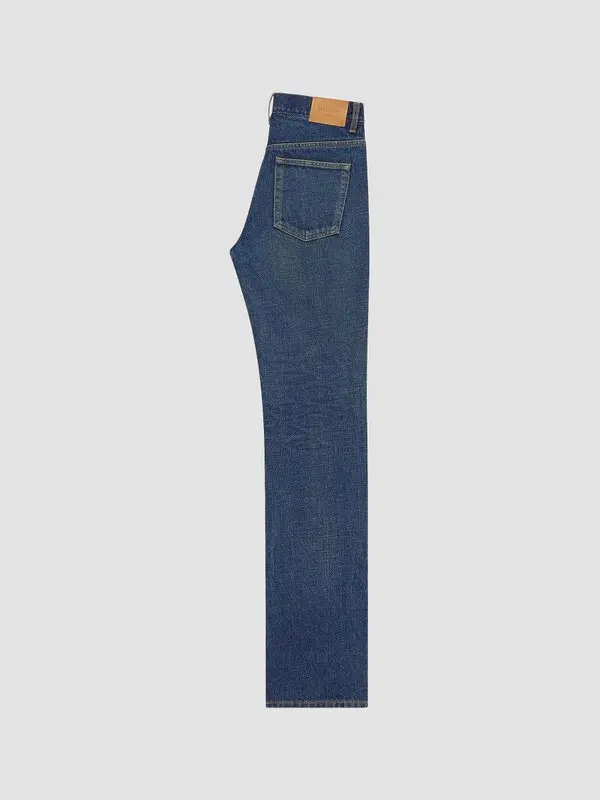 Saint Laurent Nico Low-rise Jeans In Heritage Indigo Denim