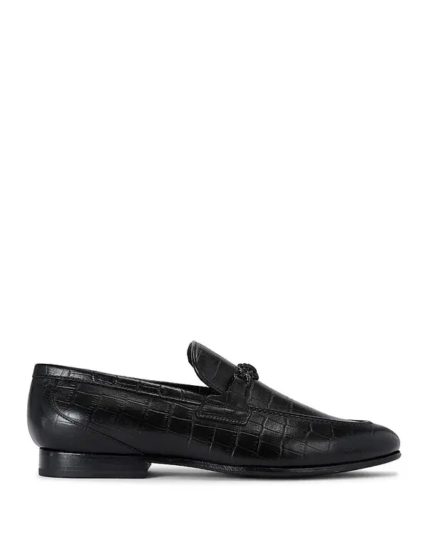Kurt Geiger Alton Croc Embossed Leather Loafers