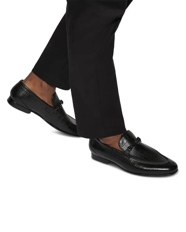 Kurt Geiger Alton Croc Embossed Leather Loafers