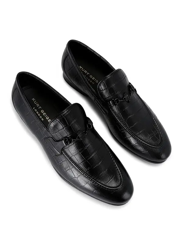 Kurt Geiger Alton Croc Embossed Leather Loafers
