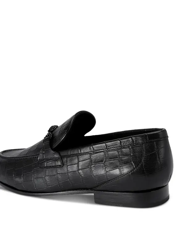 Kurt Geiger Alton Croc Embossed Leather Loafers