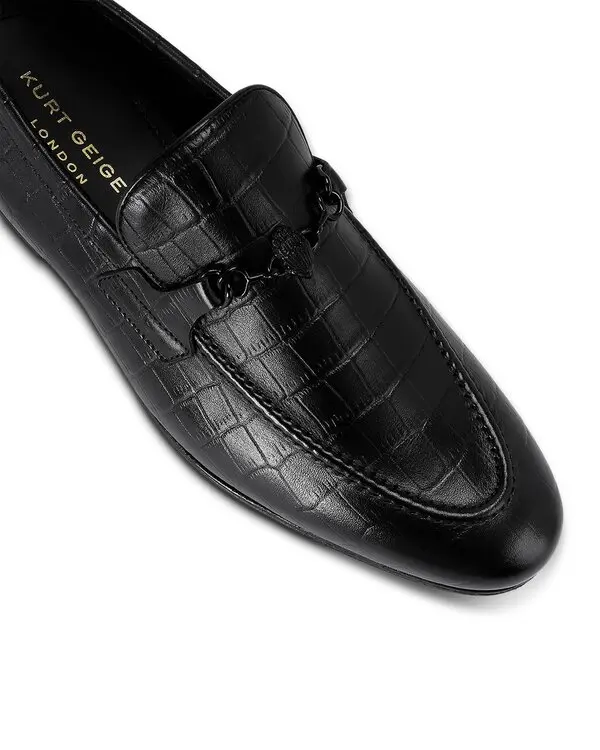 Kurt Geiger Alton Croc Embossed Leather Loafers