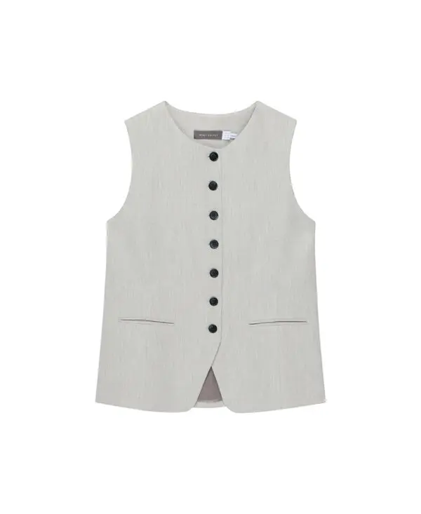 Mint Velvet Tailored Waistcoat Sleeveless Button Down Top