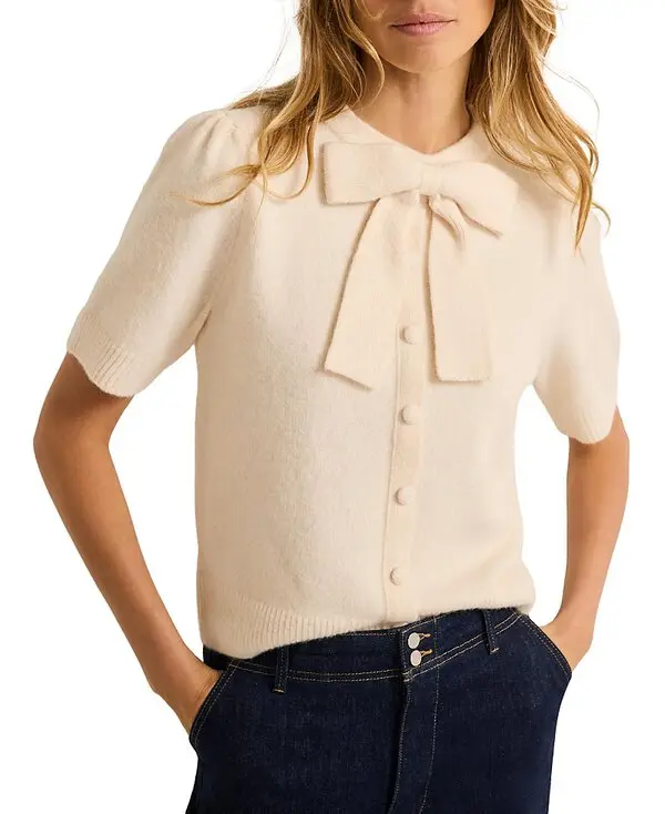 Mint Velvet Bow Detail Knit Top