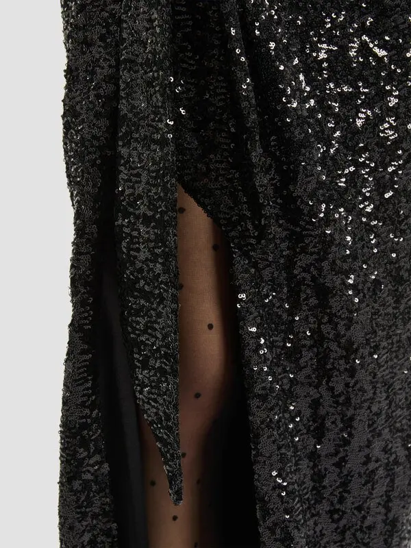 Balmain Embellished Draped Bow Gown