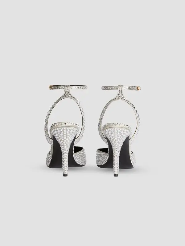 Balmain Embellished 95mm Satin Pumps
