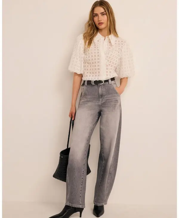 Mint Velvet Relaxed Ultimate Full Length Barrel Jeans In Wash