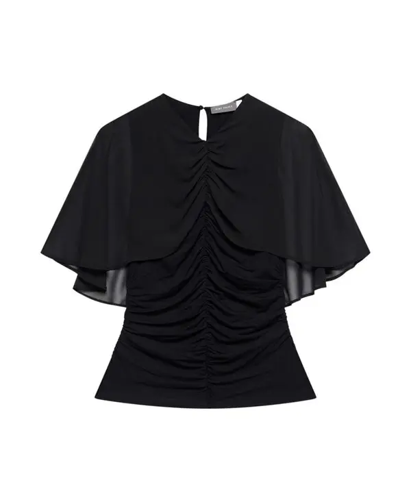 Mint Velvet Woven Cape Top