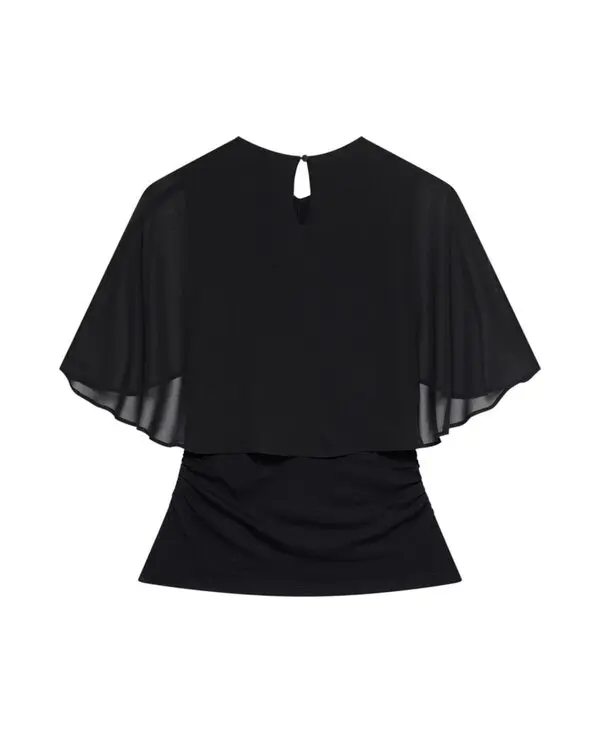 Mint Velvet Woven Cape Top