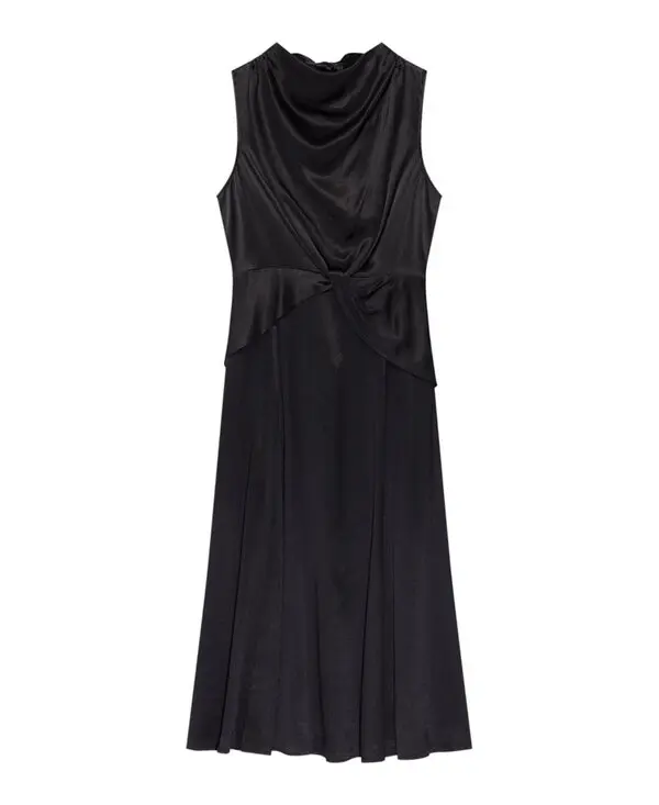 Mint Velvet Satin Cowl Neck Midi Dress