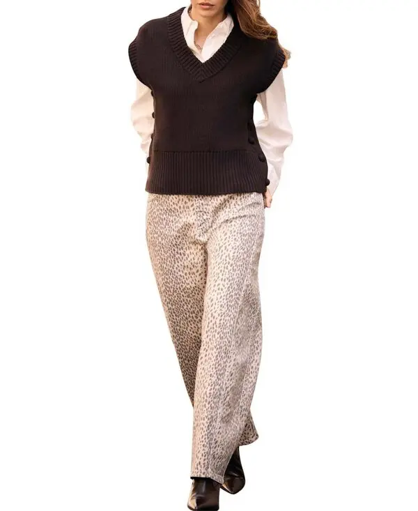 Mint Velvet Leopard Print Tapered Jean