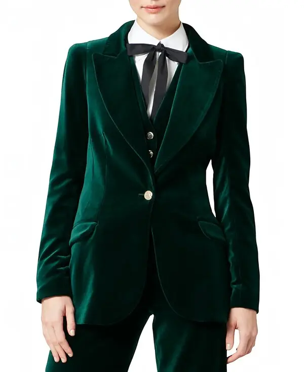TEMPERLEY LONDON Clove Velvet Jacket - Emerald