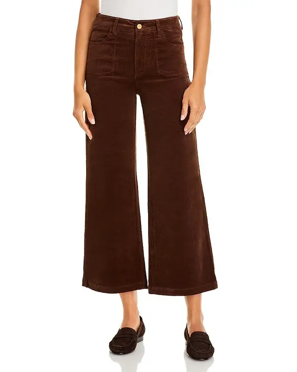 Paige Anessa Utility Corduroy High Rise Wide Leg Jeans - Hickory
