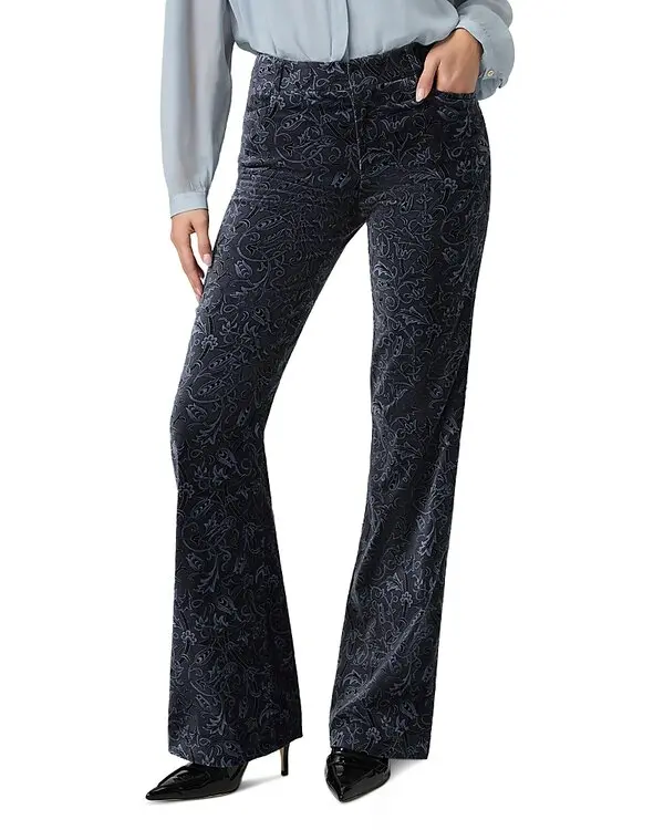 Paige Leenah Stretch Velvet Wide Leg Pants