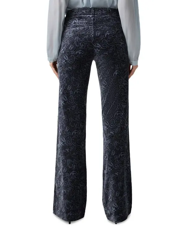 Paige Leenah Stretch Velvet Wide Leg Pants