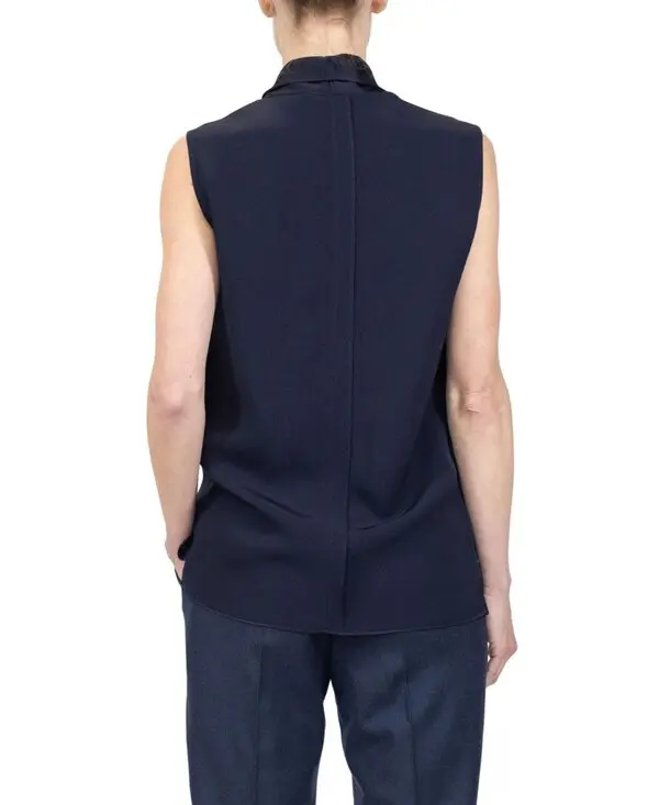 CALLAS MILANO Shelby Scarf Front Shirt - Navy