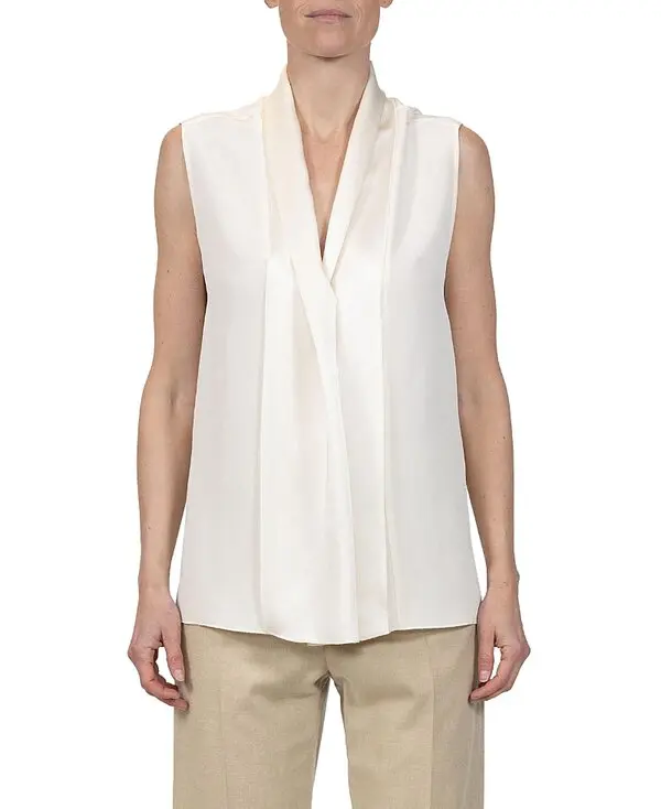 CALLAS MILANO Shelby Scarf Front Shirt - Parchment