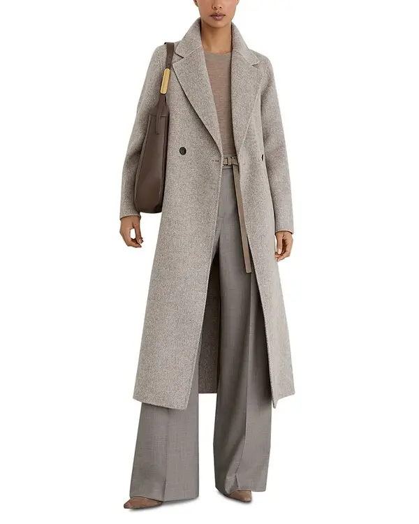 REISS Petite Daia Wool Blend Herringbone Coat