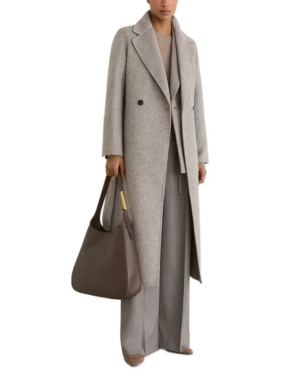 REISS Petite Daia Wool Blend Herringbone Coat