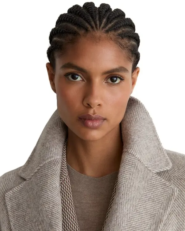 REISS Petite Daia Wool Blend Herringbone Coat