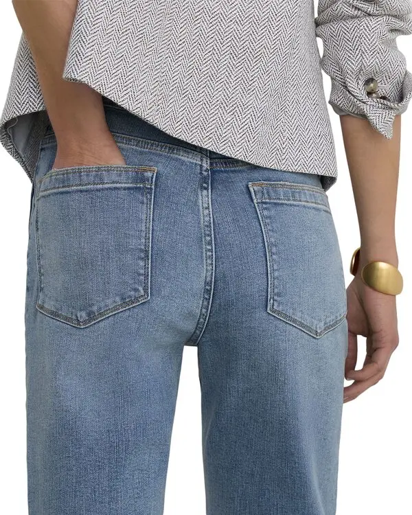 REISS Petite Cali Mid Rise Flare Leg Jeans